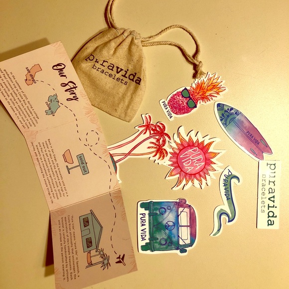 Pura Vida | Other | New Pura Vida Sticker Pack Mini Tote Bag | Poshmark
